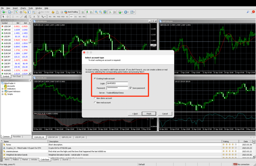 How to log into MT4 PC with Trade W MT4 Account – Help center